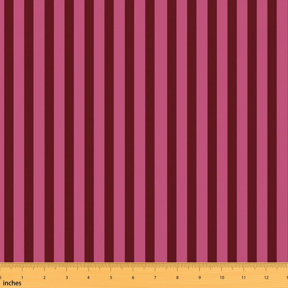 Erosebridal Pink Burgundy Stripe Fabric by the Yard 2 Yards, Vertical ...