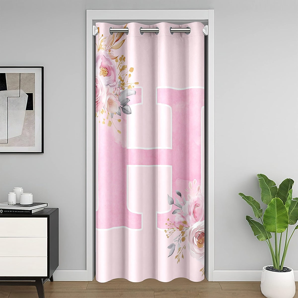 Erosebridal Pink Letter Personalized Door Curtain For Door Window 34x80 ...