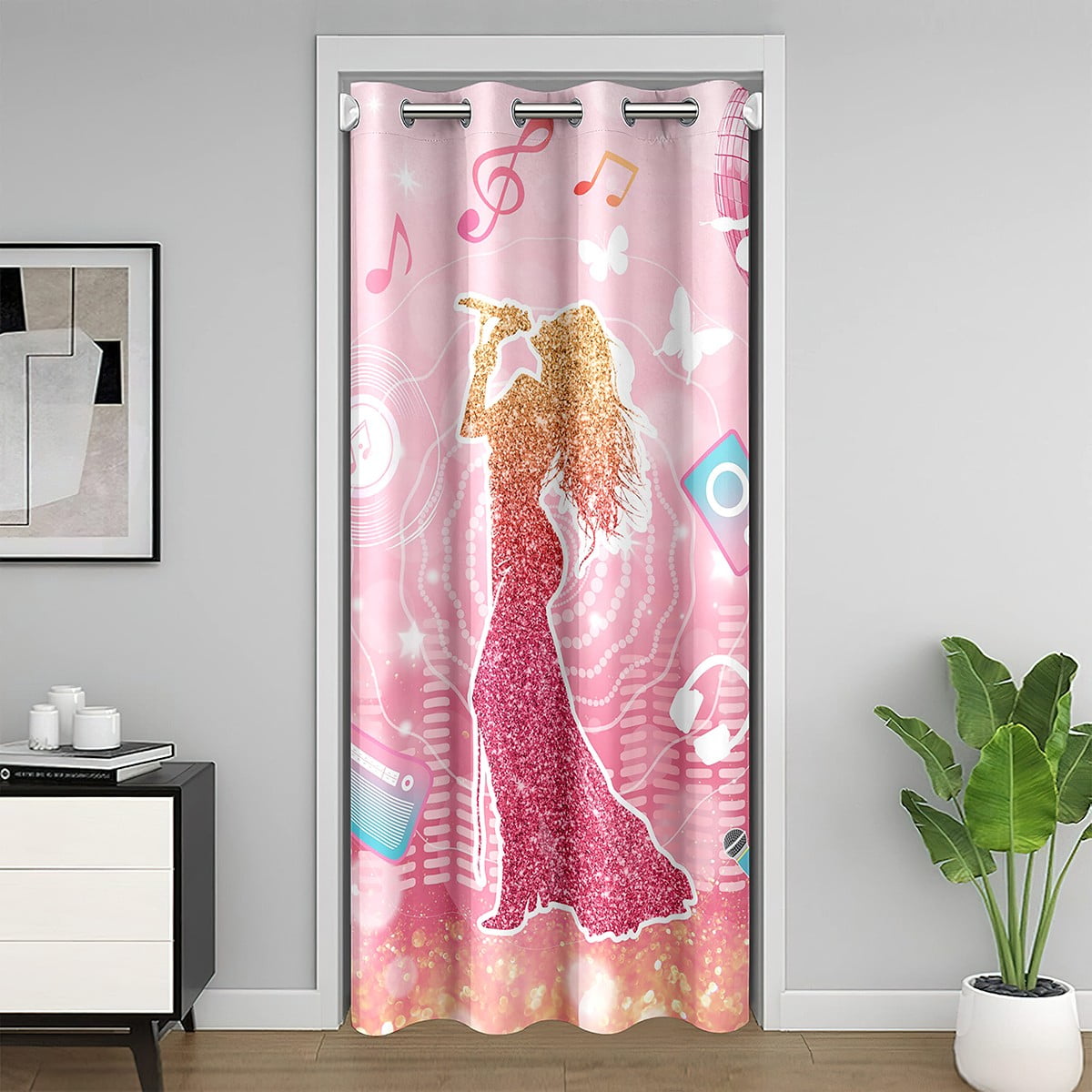 Erosebridal Pink Princess Door Curtain For Doorways 42x80, Rock and ...