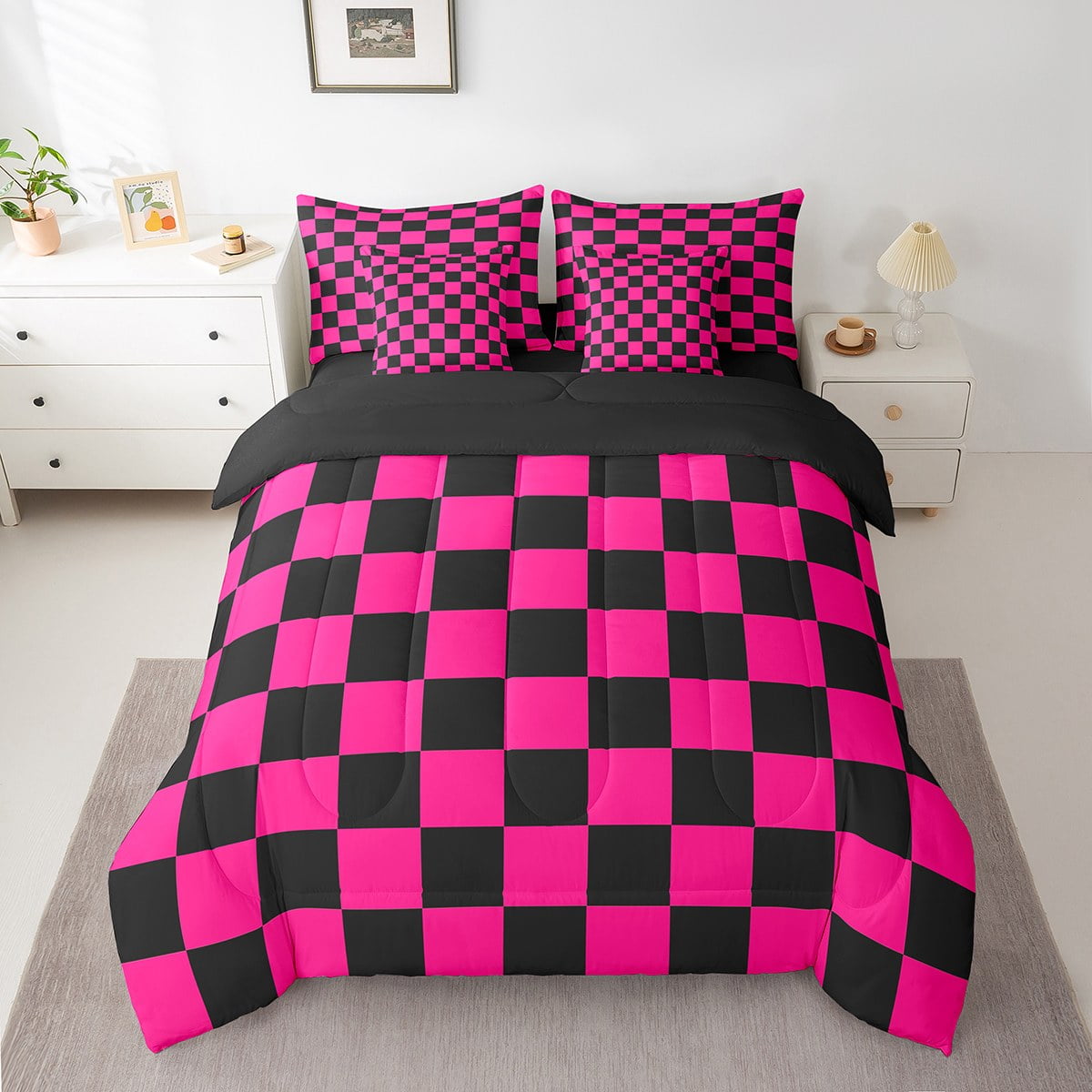 Erosebridal Plaid Buffalo Bedding Twin Size, Checkered Bed in a Bag ...