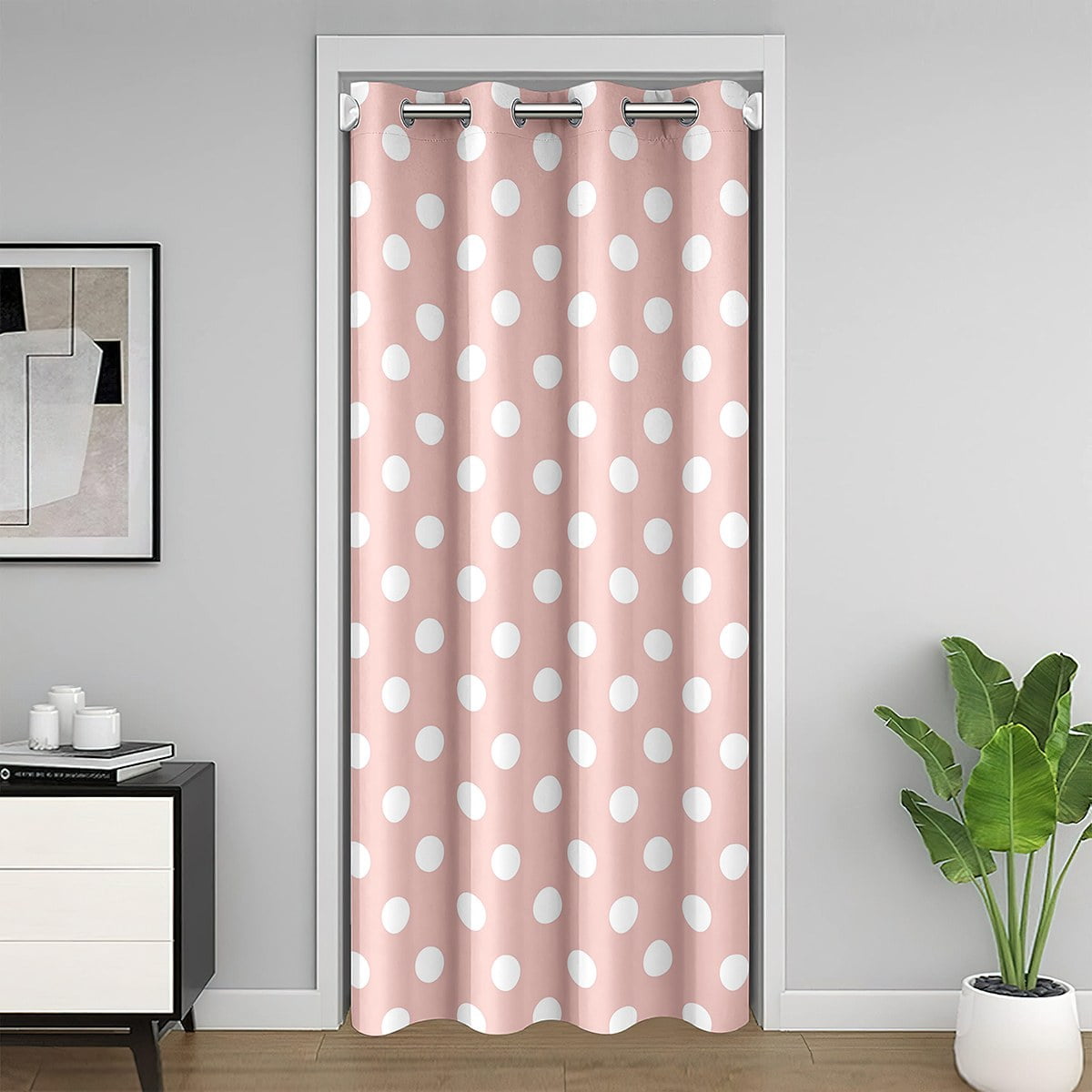 Erosebridal Polka Dots Door Curtain For Door Window 59x80, Circle ...