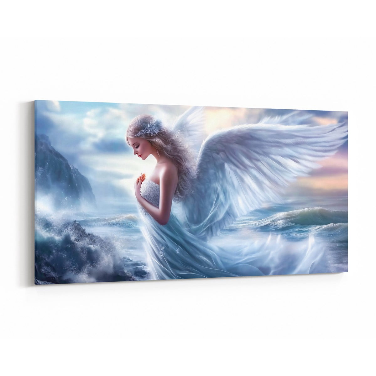 Erosebridal Pretty Angel Paintings Wall Decor Bedroom, Sea Ocean Wave ...