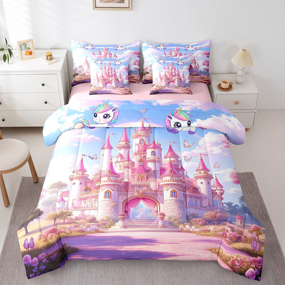 Erosebridal Princess Castle Bed in a Bag King size, Fantasy Fairy Tale ...