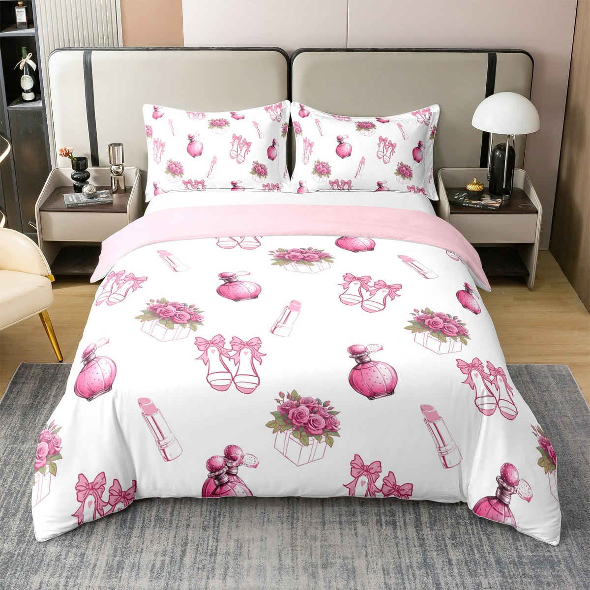 Erosebridal Princess Cosmetics Makeup 100% Cotton Duvet Cover Full Size ...