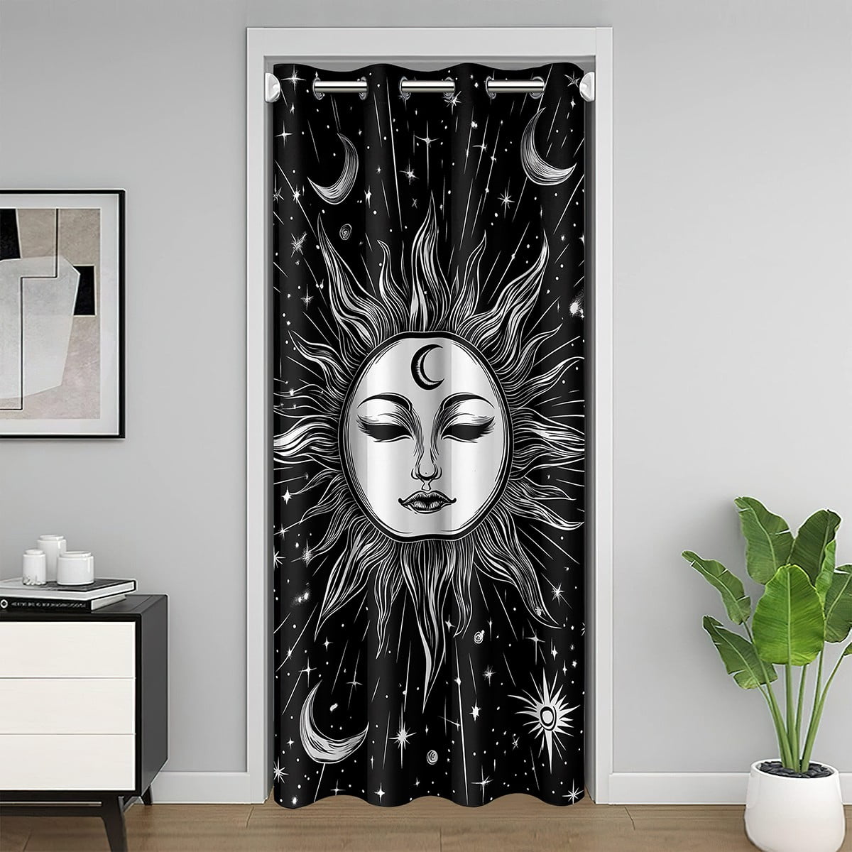 Erosebridal Psychedelic Galaxy Door Curtain Panel 42x80,Hohemian Theme ...