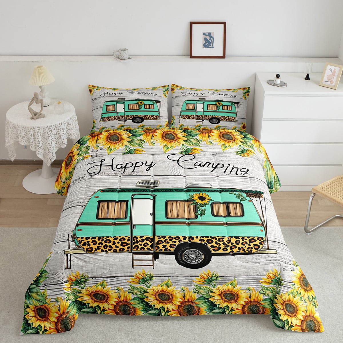 Erosebridal RV Camper Bedding Sets Twin with Comforter, Camping Car ...