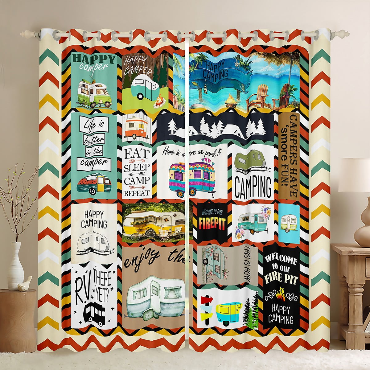 Erosebridal RV Camper Curtains and Drapes (42x90), Camping Car ...