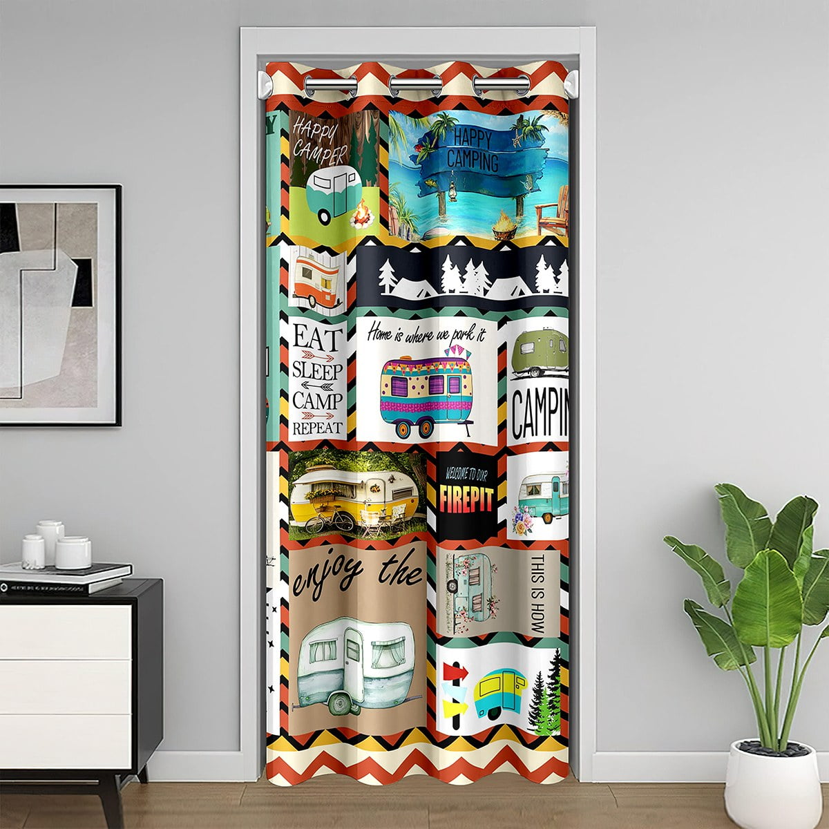 Erosebridal RV Camper Door Curtain Panel 42x80, Camping Car Petchwork ...