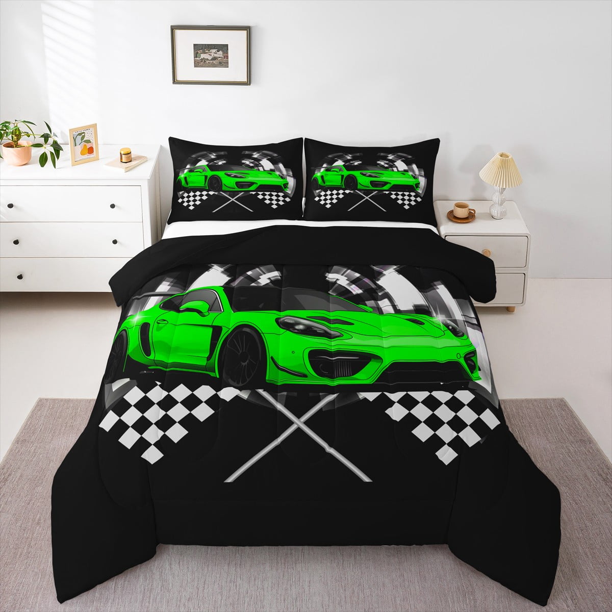 Erosebridal Race Car Bedding Sets Full with Comforter for Teens ...