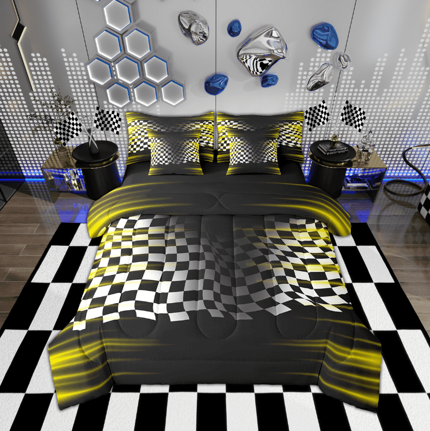Erosebridal Race Car Bedding Sets Full Size, Sport Theme Comforter Sets ...
