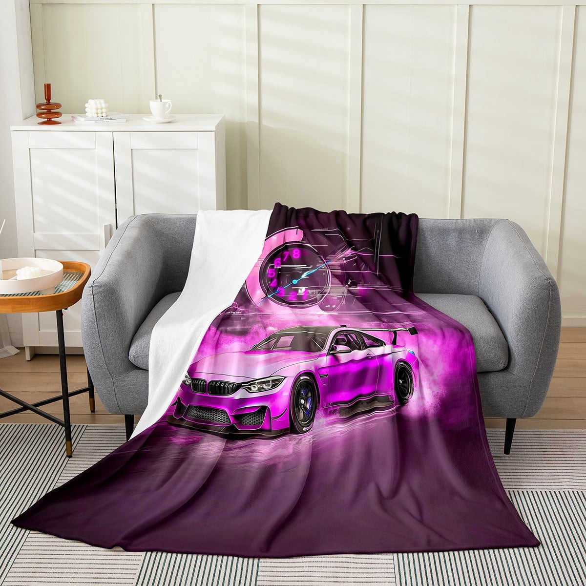 Erosebridal Race Car Flannel Blanket 40x50,Fast Car Sherpa Throw,Car ...