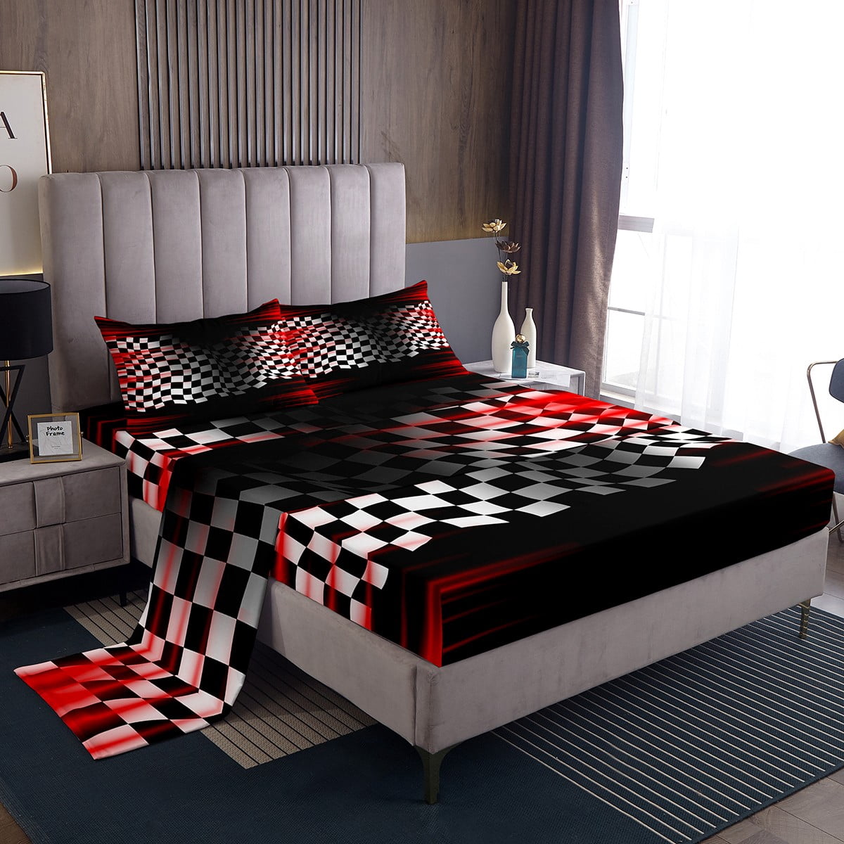 Erosebridal Racing Car Bed Sheets Set Full Size, Extreme Sports Bedroom ...