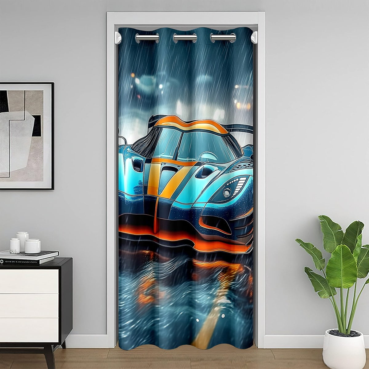 Erosebridal Racing Car Door Curtain For Door Window 42x84, Speed Sports ...
