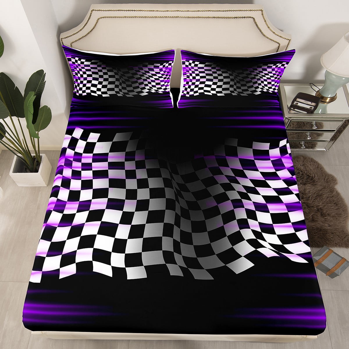 Erosebridal Racing Car Fitted Sheet Twin, Extreme Sports Bedding Set ...