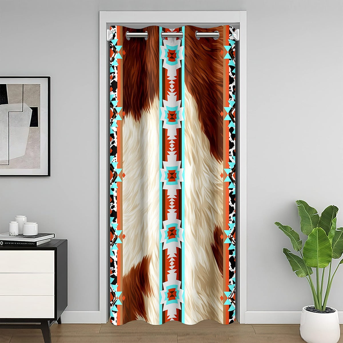 Erosebridal Rectangle Aztec Door Curtain For Doorways 42x84, Western ...