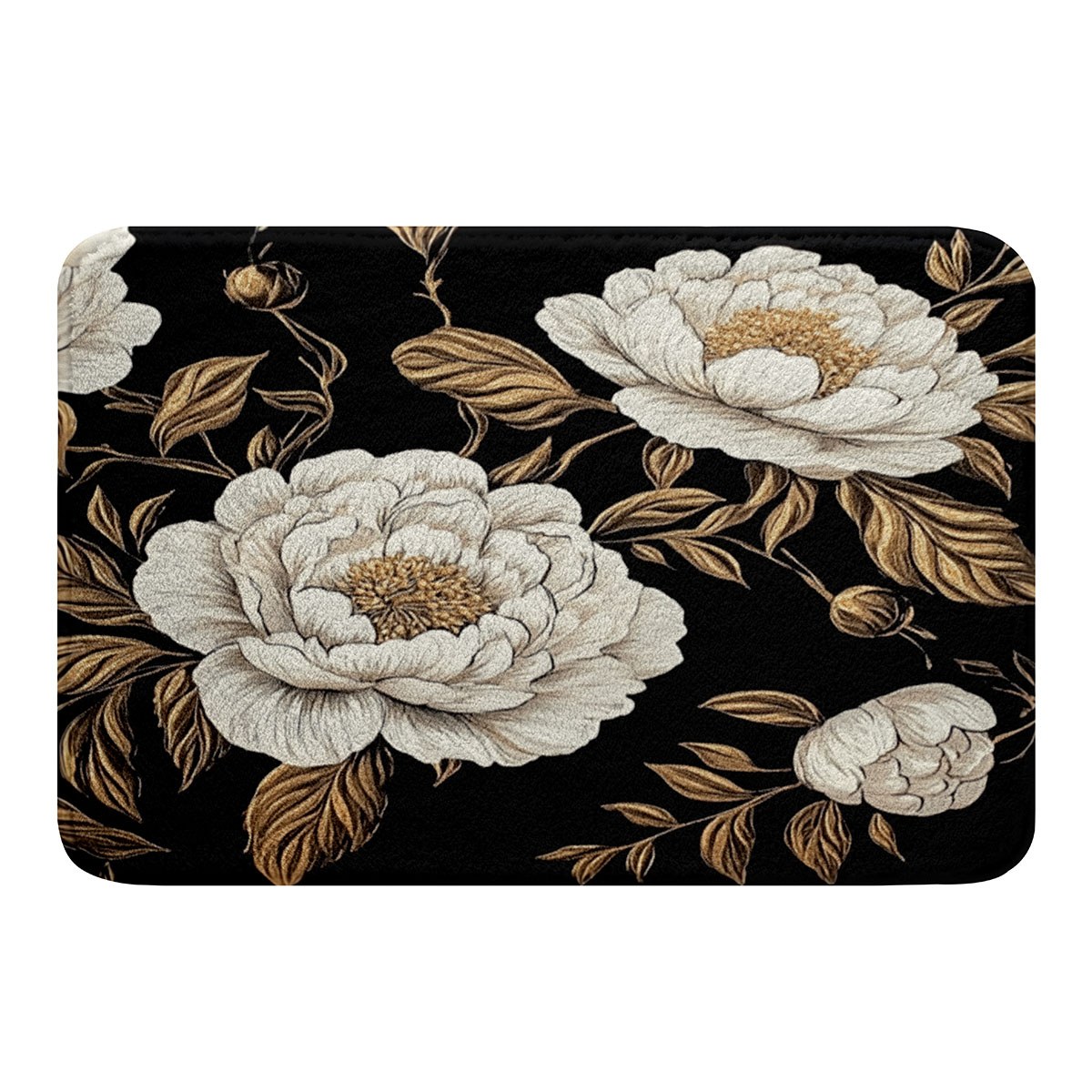 Erosebridal Retro Boho Peony Bathroom Rug 16"x 24",Valentine Floral ...