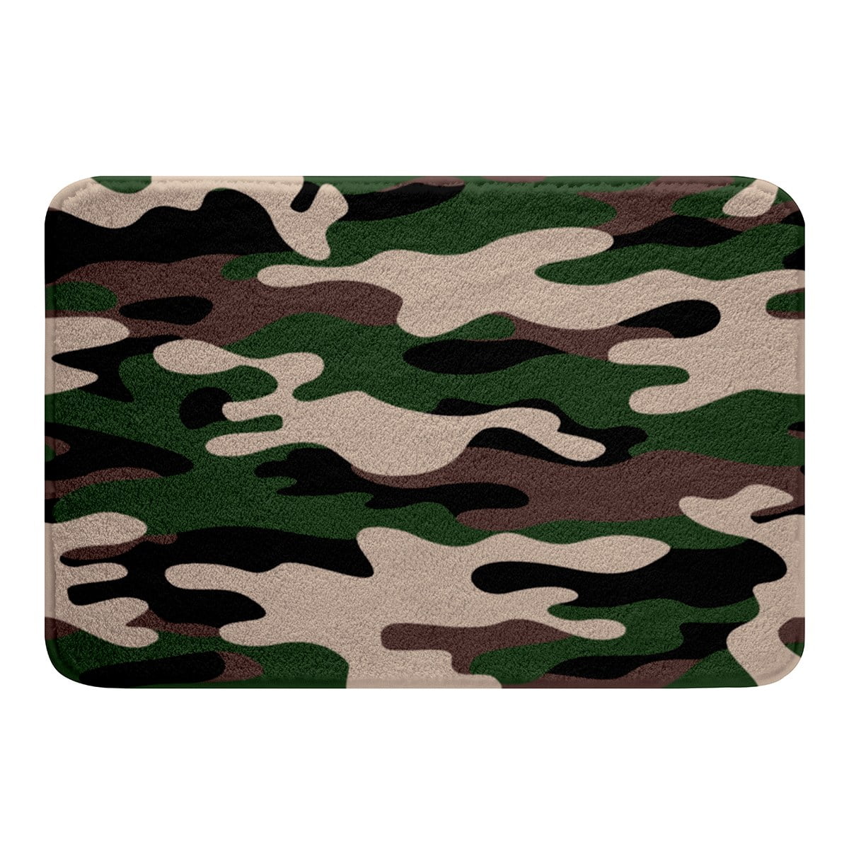 Erosebridal Retro Camo Flag Bathroom Rugs 20x32, Army Green Bathtub Mat ...