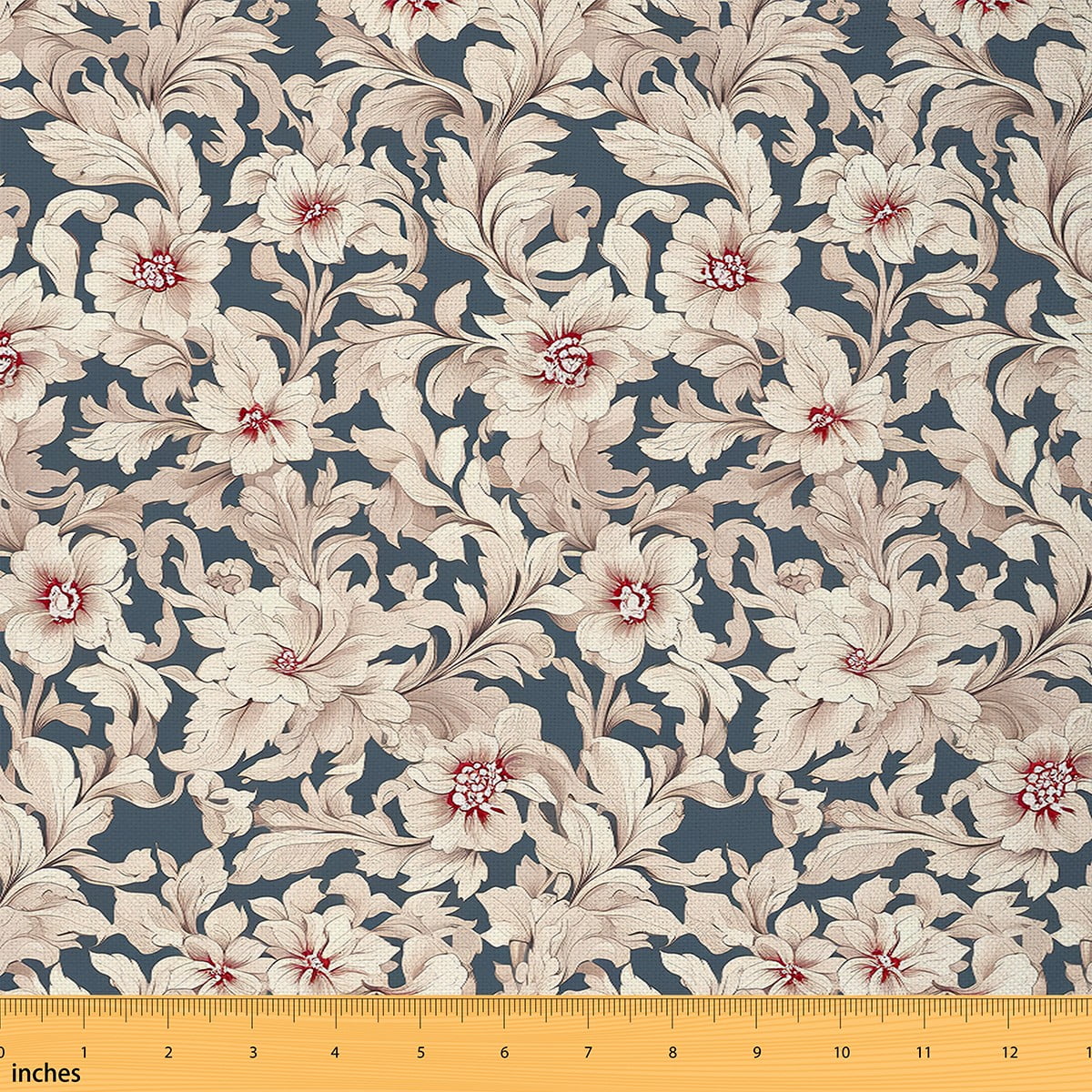 Erosebridal Retro Floral Quilting Fabric by the Yard,Classical Flowers Decorative Fabric,Vintage ...