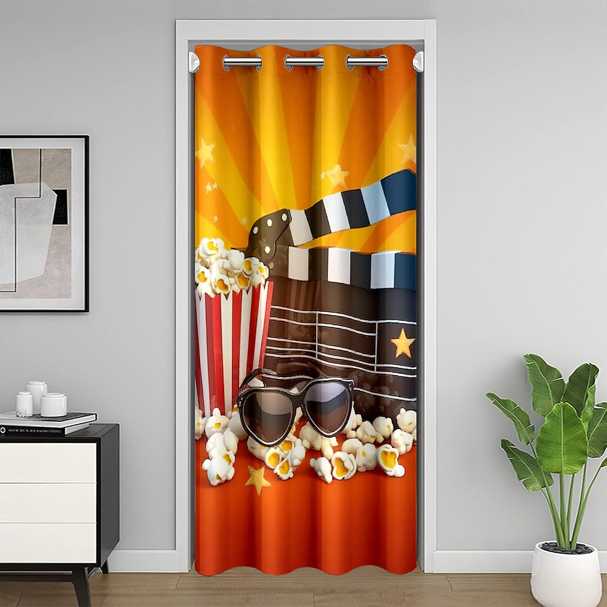 Erosebridal Retro Movie Theater Door Curtain Panel 52x84, Cinema ...