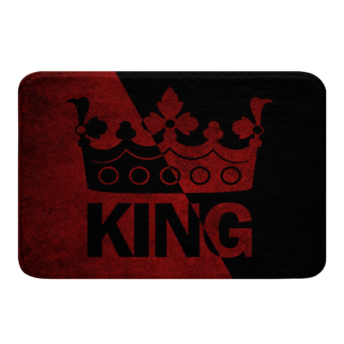 Erosebridal Romantic Crown Bathroom Rugs 16x24, Red Black Bathroom Mat ...