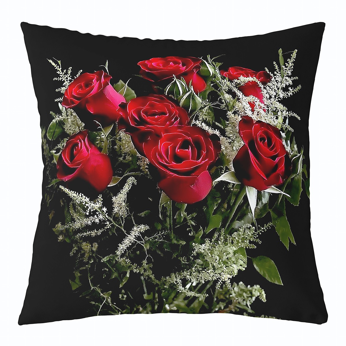 Erosebridal Romantic Red Rose Pillow Cover Home Room Decor,Valentine ...