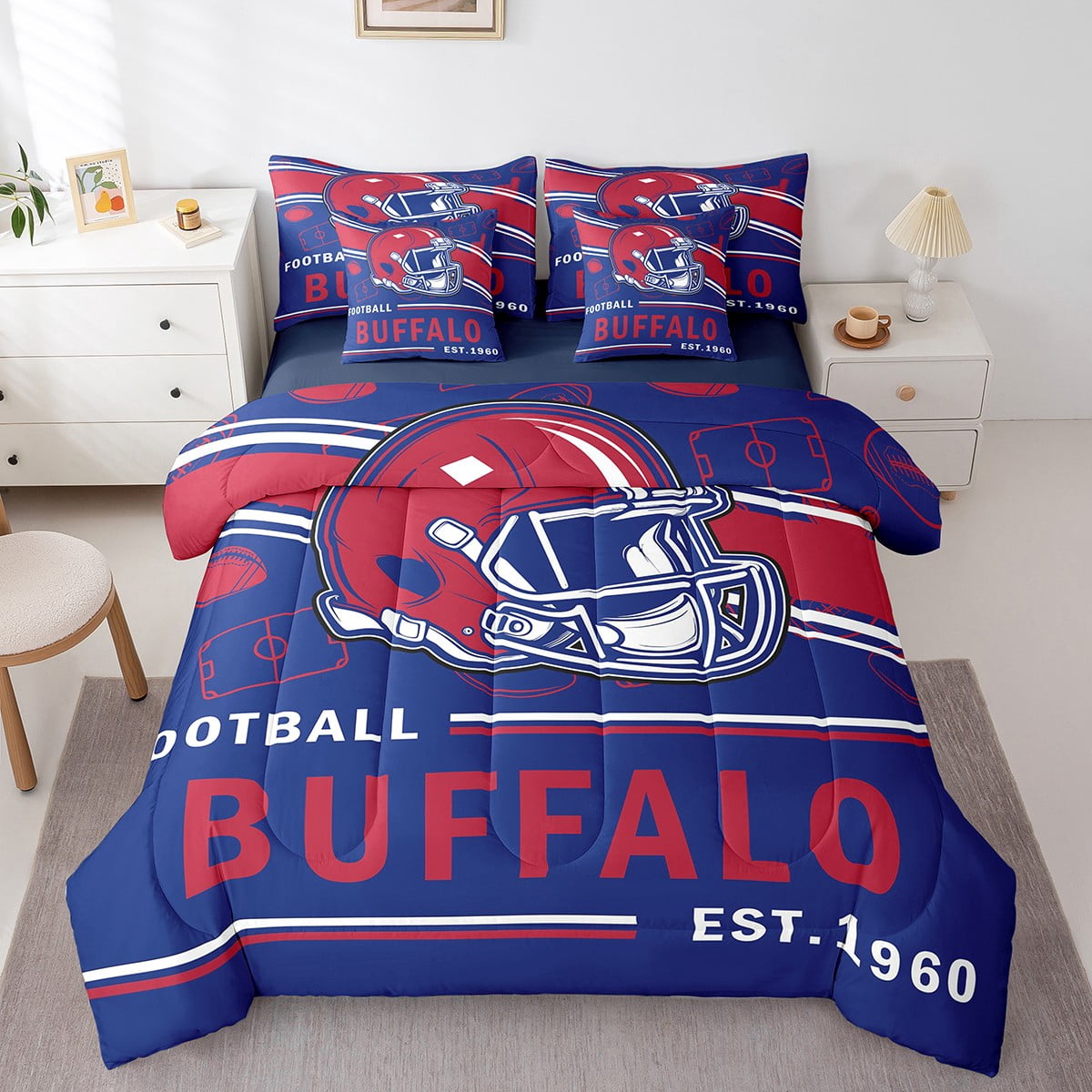 Erosebridal Rugby Sport Bedding Sets Full Size,Football City Comforter ...