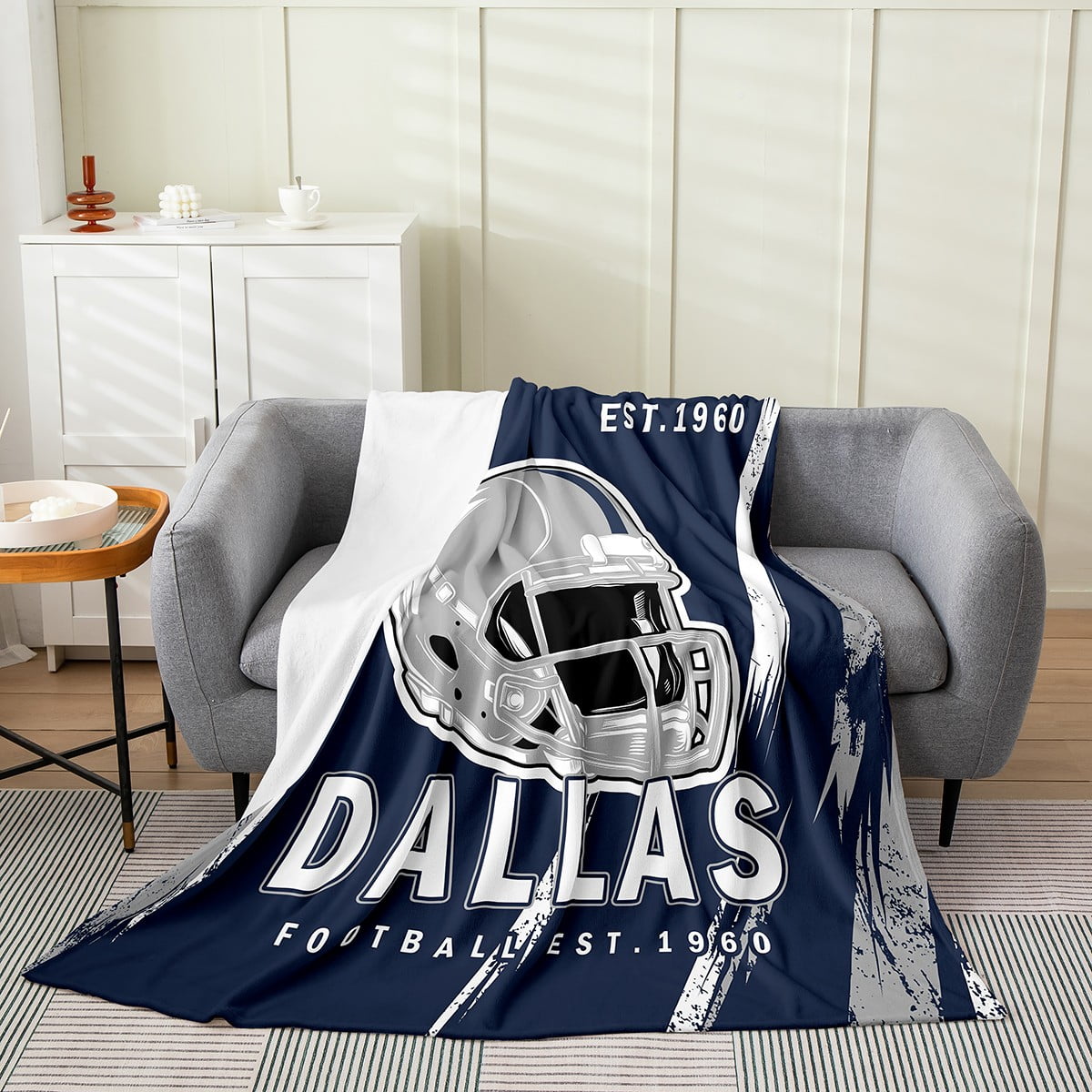 Erosebridal Rugby Throw Blanket for Couch for Teens, American Football City Plush Blanket ...