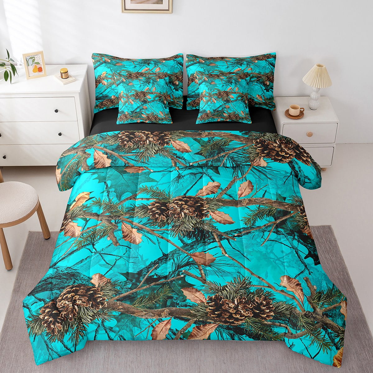 Erosebridal Rustic Botanical Bedding Sets Queen Size, Farmhouse Tree ...