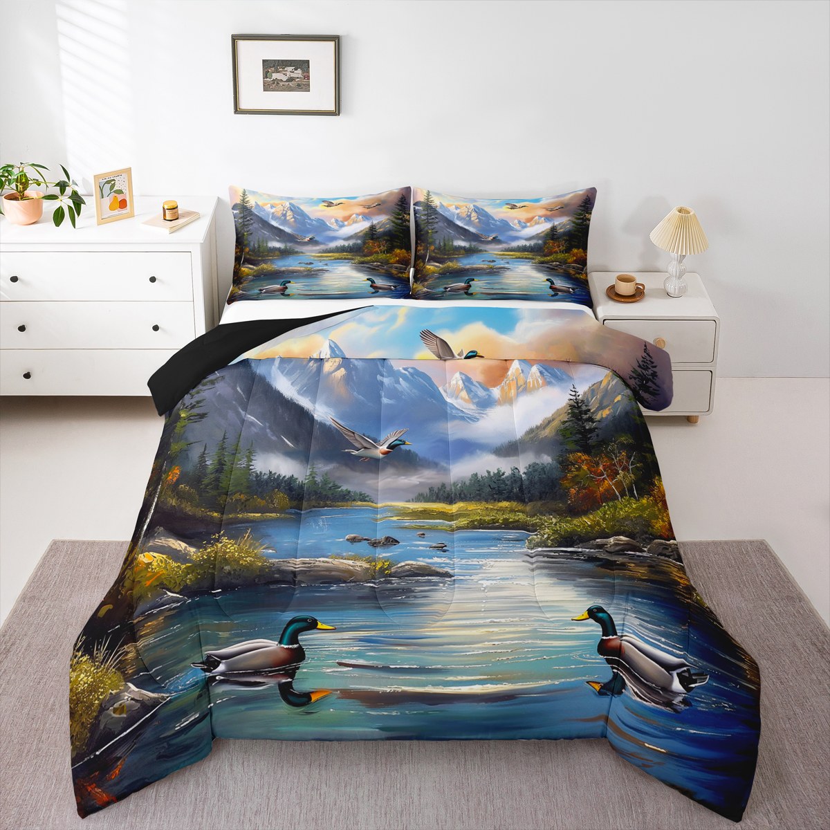 Erosebridal Rustic Duck Bedding Sets Full with Comforter,Mallard Duck ...