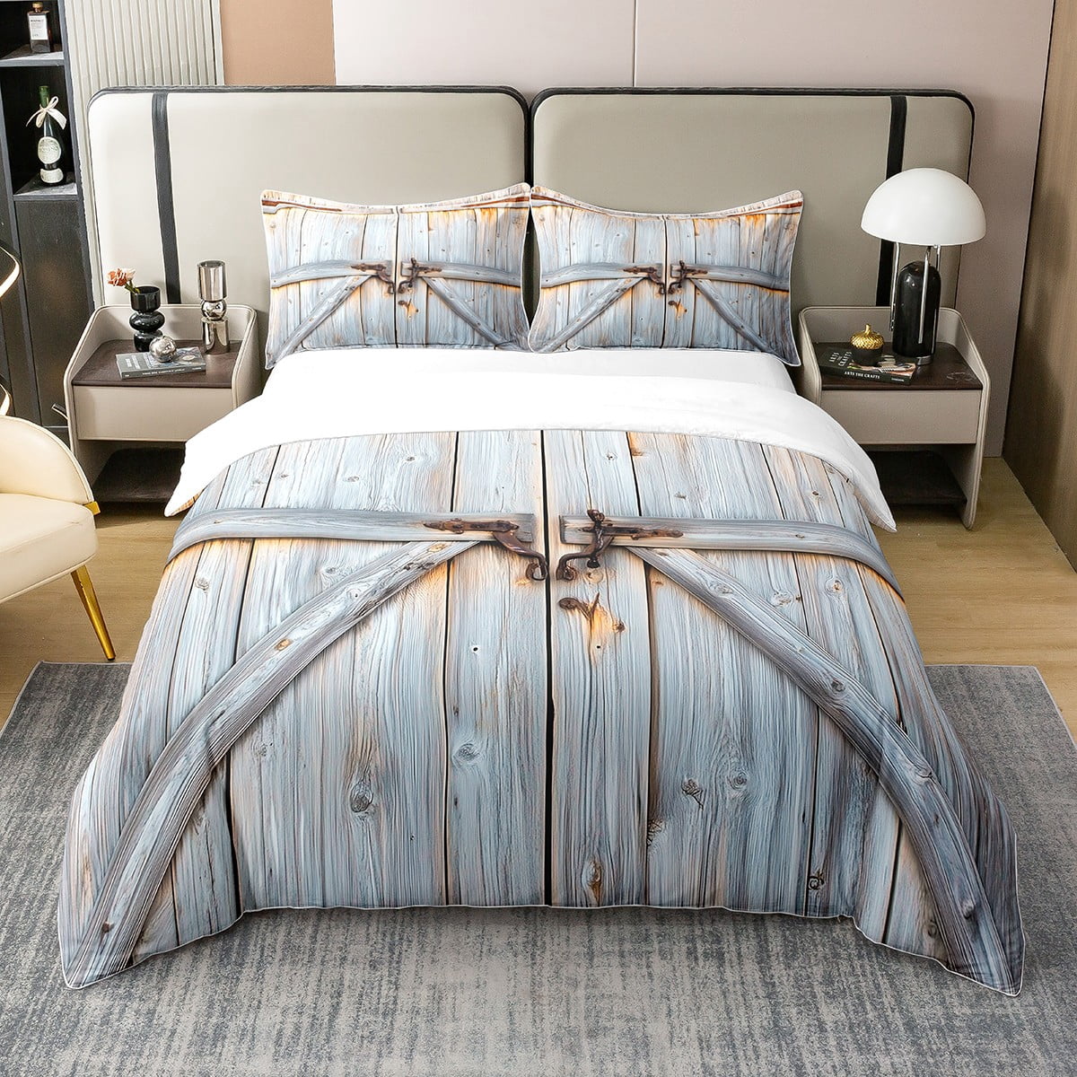 Erosebridal Rustic Farmhouse 100% Cotton Duvet Cover Queen Size ...