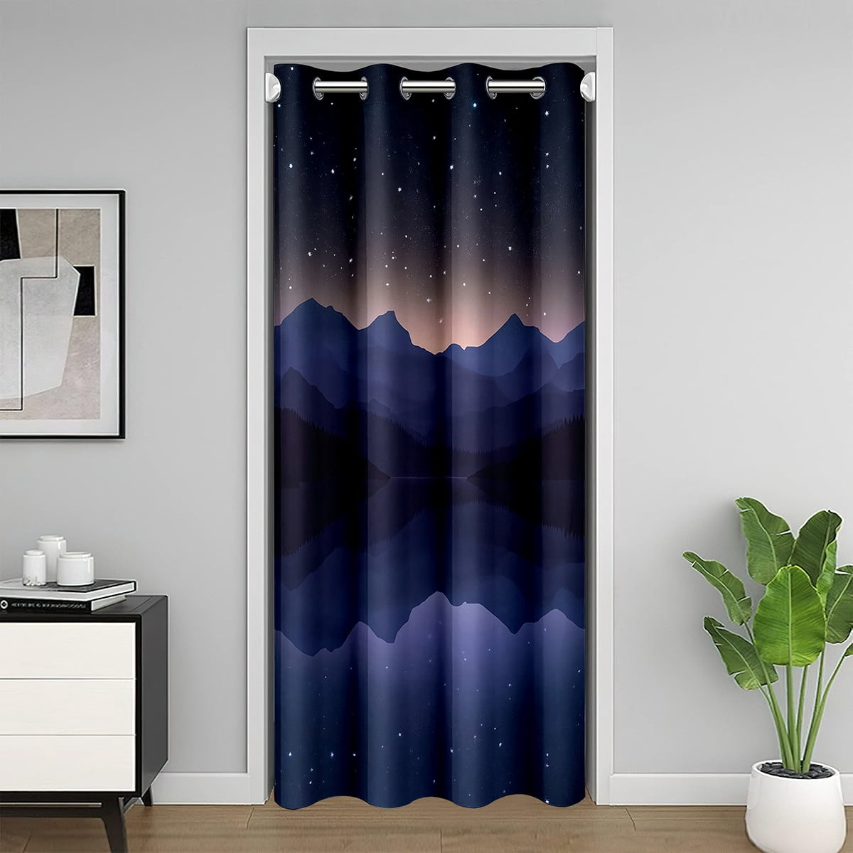 Erosebridal Rustic Lake Door Curtain Panel 34x80, Nature Scenery Room ...