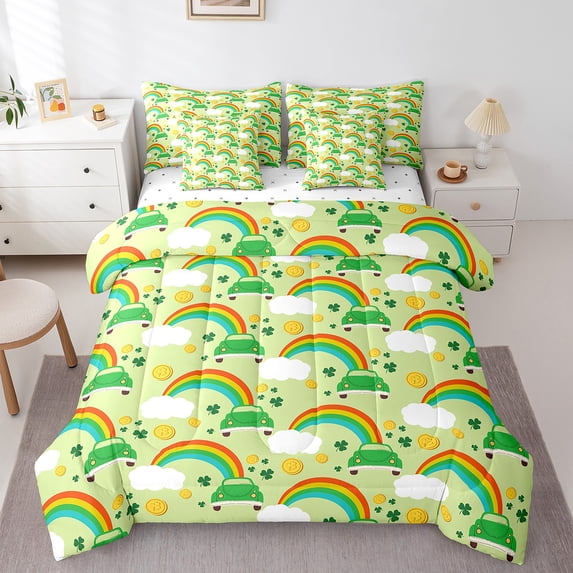 Erosebridal Rustic Shamrock Bedding Sets Twin Size, Cartoon Truck ...