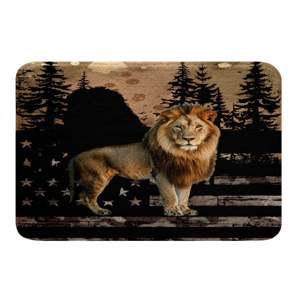 Erosebridal Safari Lion Bathroom Rugs 16x24,Jungle Animal Bathroom Mat ...
