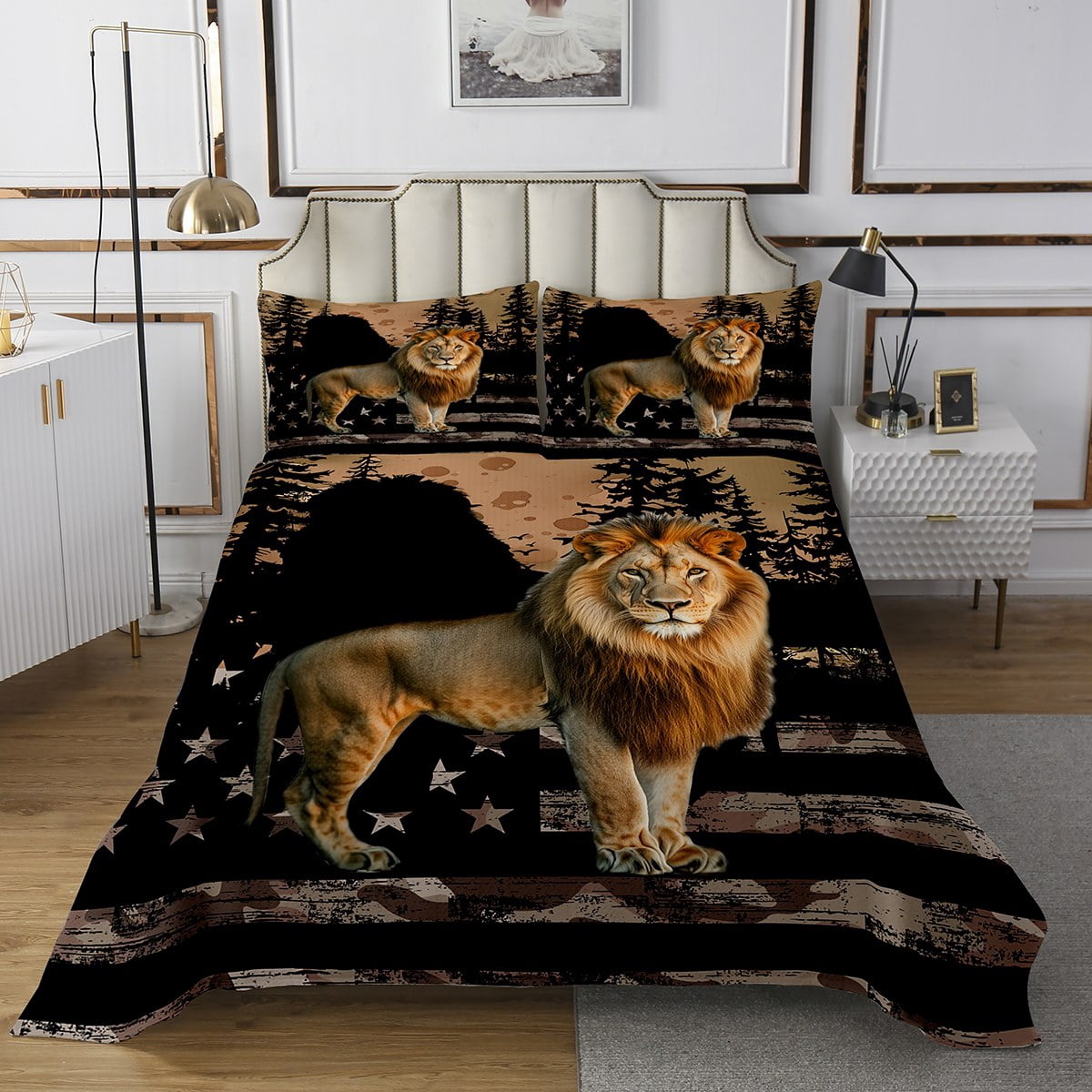 Erosebridal Safari Lion Bedspread Sets Twin Size,Jungle Animal Bed ...