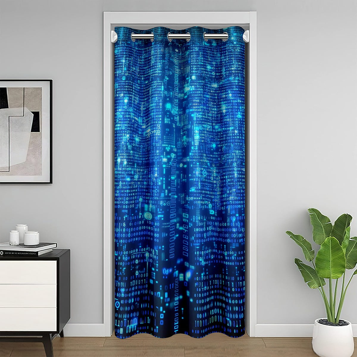 Erosebridal Science Computer Door Curtain Panel 80"x42",Technology ...