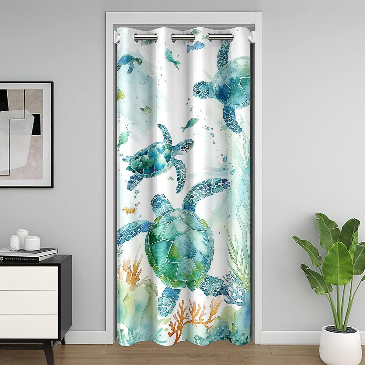 Erosebridal Sea Turtle 30%-50% Room Darkening Blackout 52" x 80" Cute ...