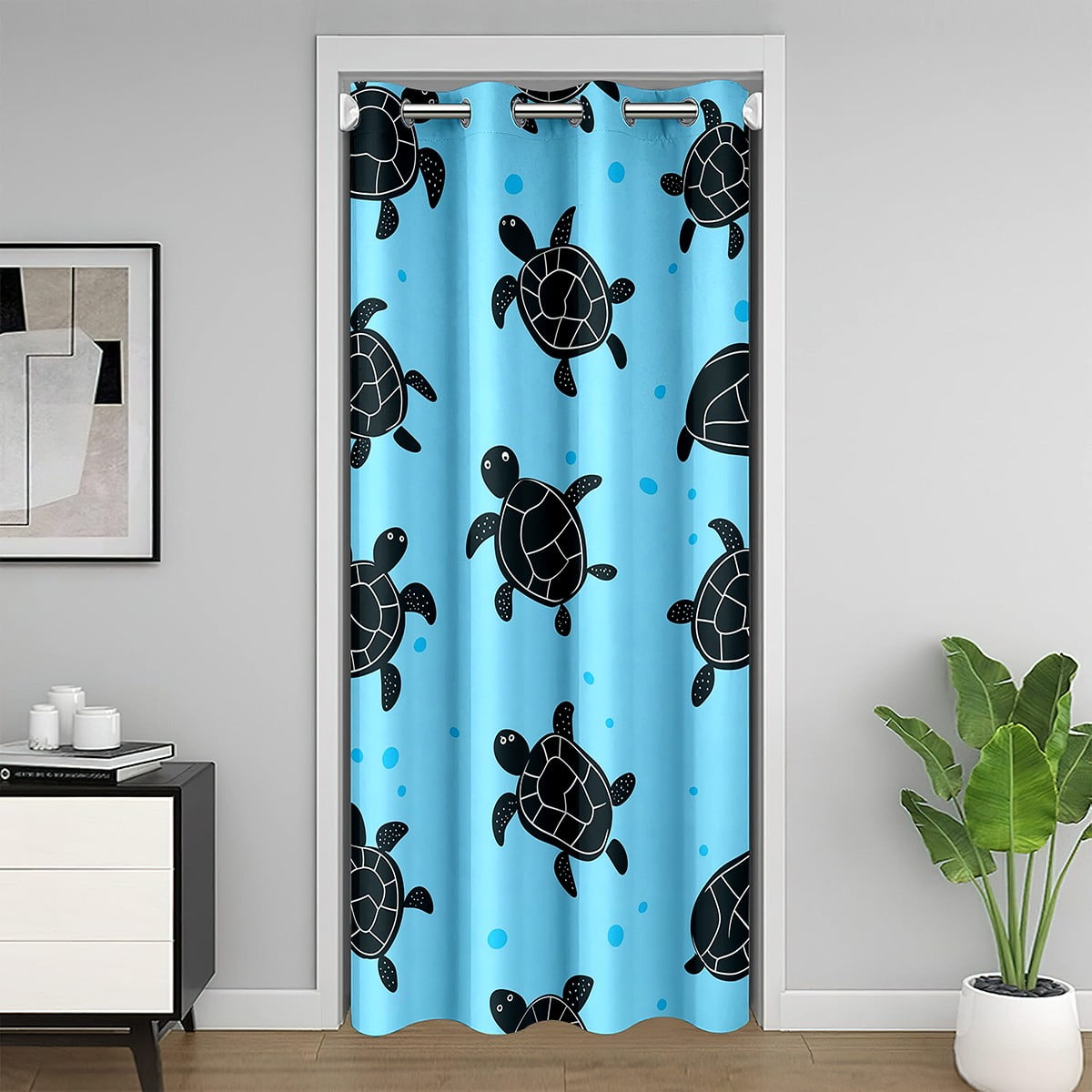 Erosebridal Sea Turtle Door Curtain For Doorways 59x80,Ocean Animal ...