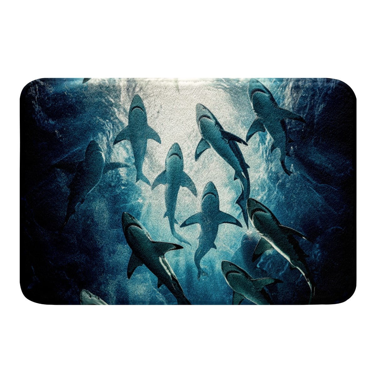 Erosebridal Sharks Bathroom Rugs 16"x24" Ocean Animal Bath Mats for ...