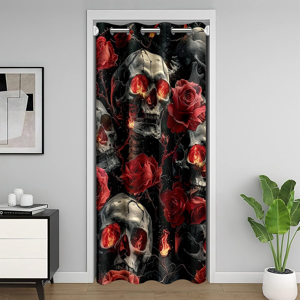 Erosebridal Skeleton Door Curtain For Doorways 42x80 for Teens ...
