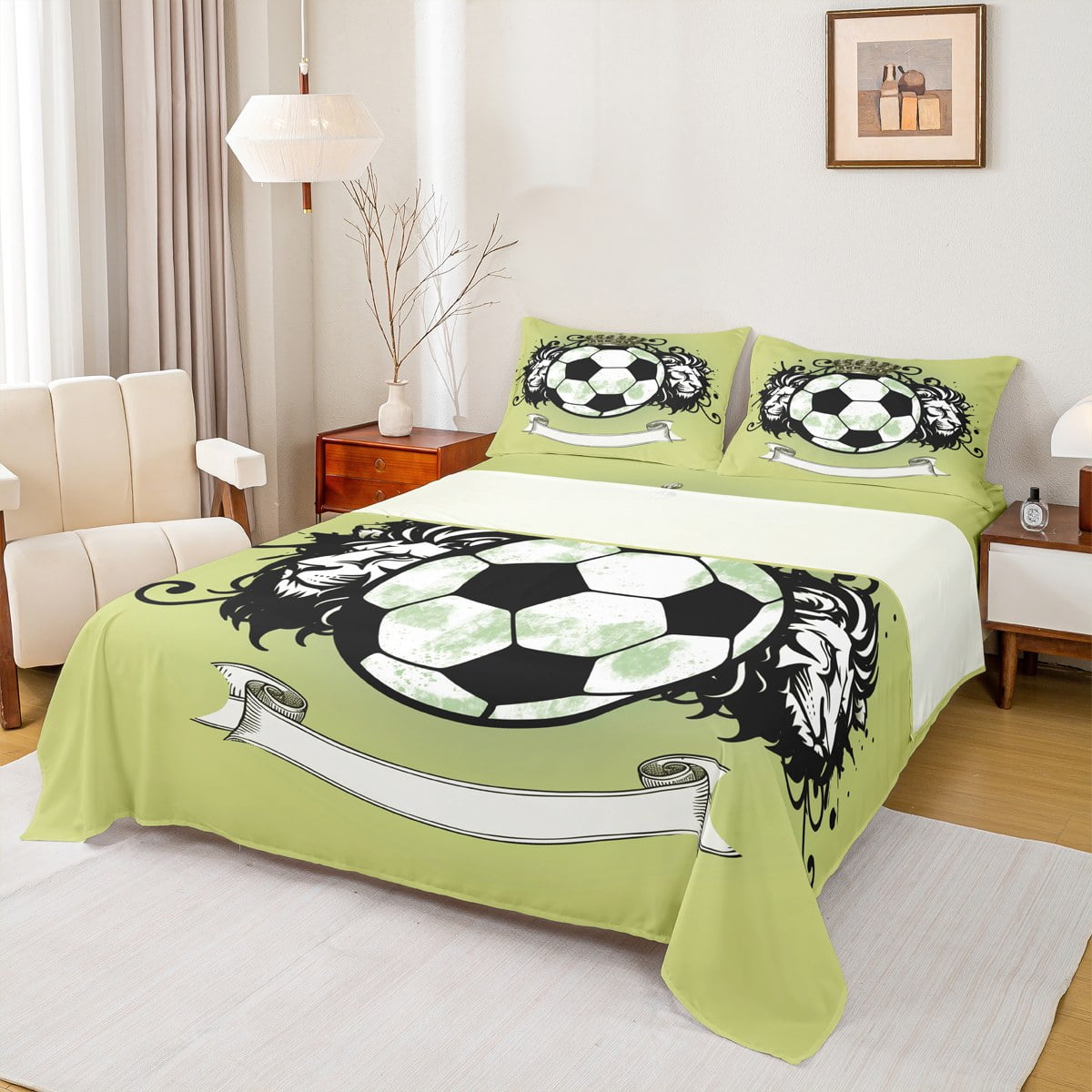 Erosebridal Soccer Sports Full Sheet Sets,Ball Game Bedding Full Size ...