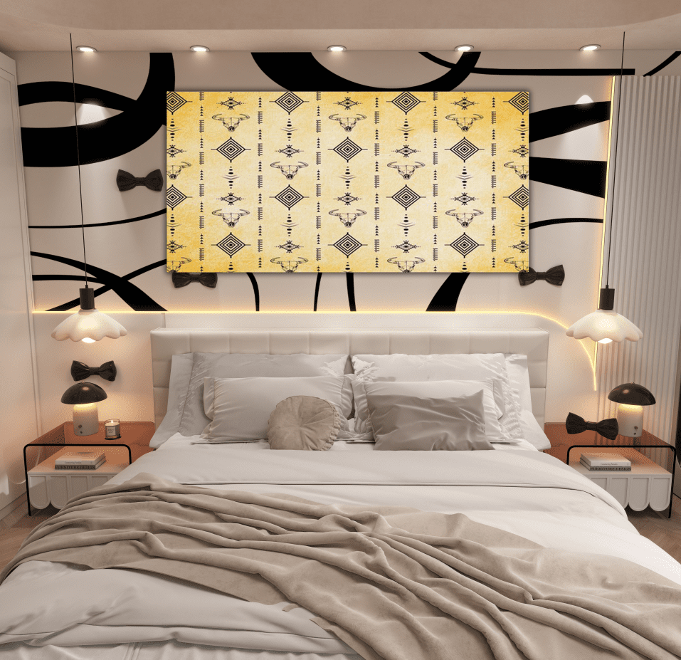 Erosebridal Southwestern Aztec Paintings Wall Decor Framed, Geometric ...