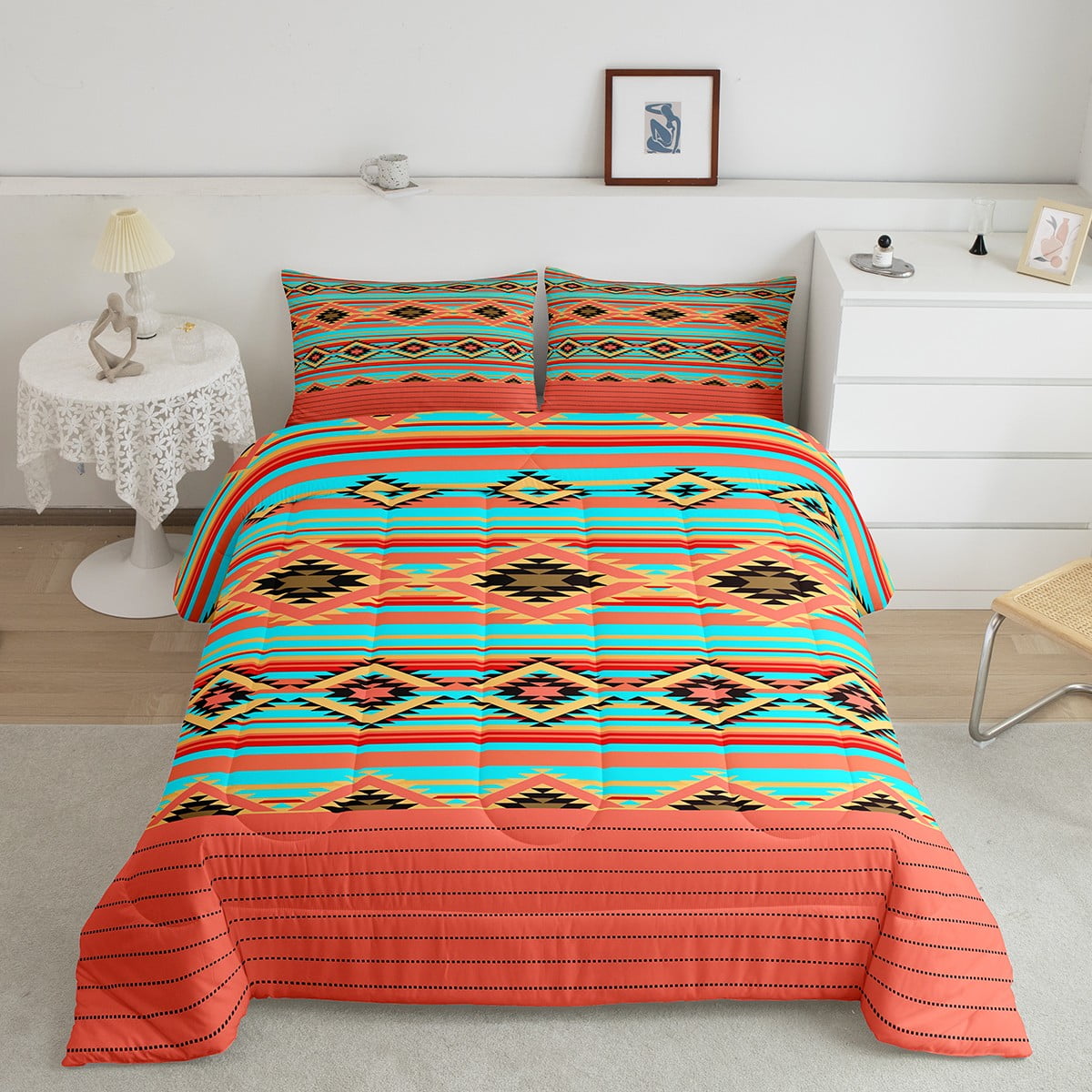 Erosebridal Southwestern Bedding Set Geometric Comforter Set Room Decor ...
