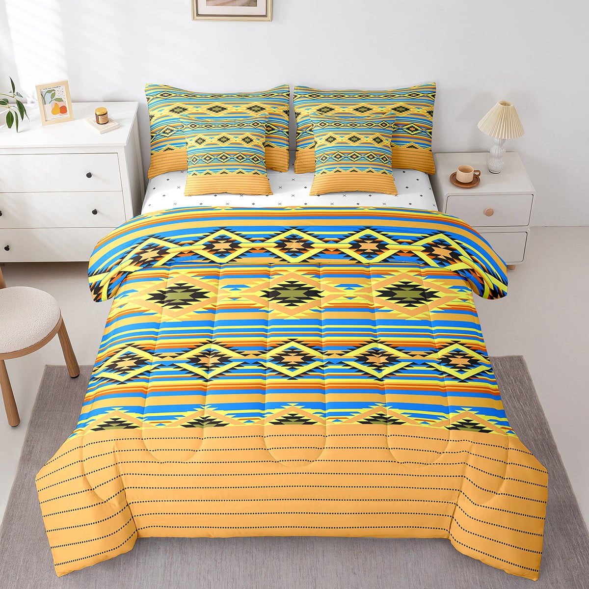 Erosebridal Southwestern Bedding Set Geometric Comforter Set With ...