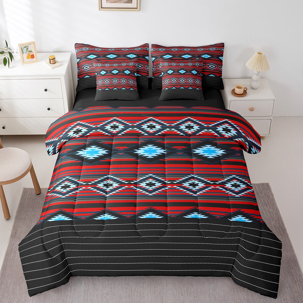 Erosebridal Southwestern Bedding Set Geometric Comforter Set With ...