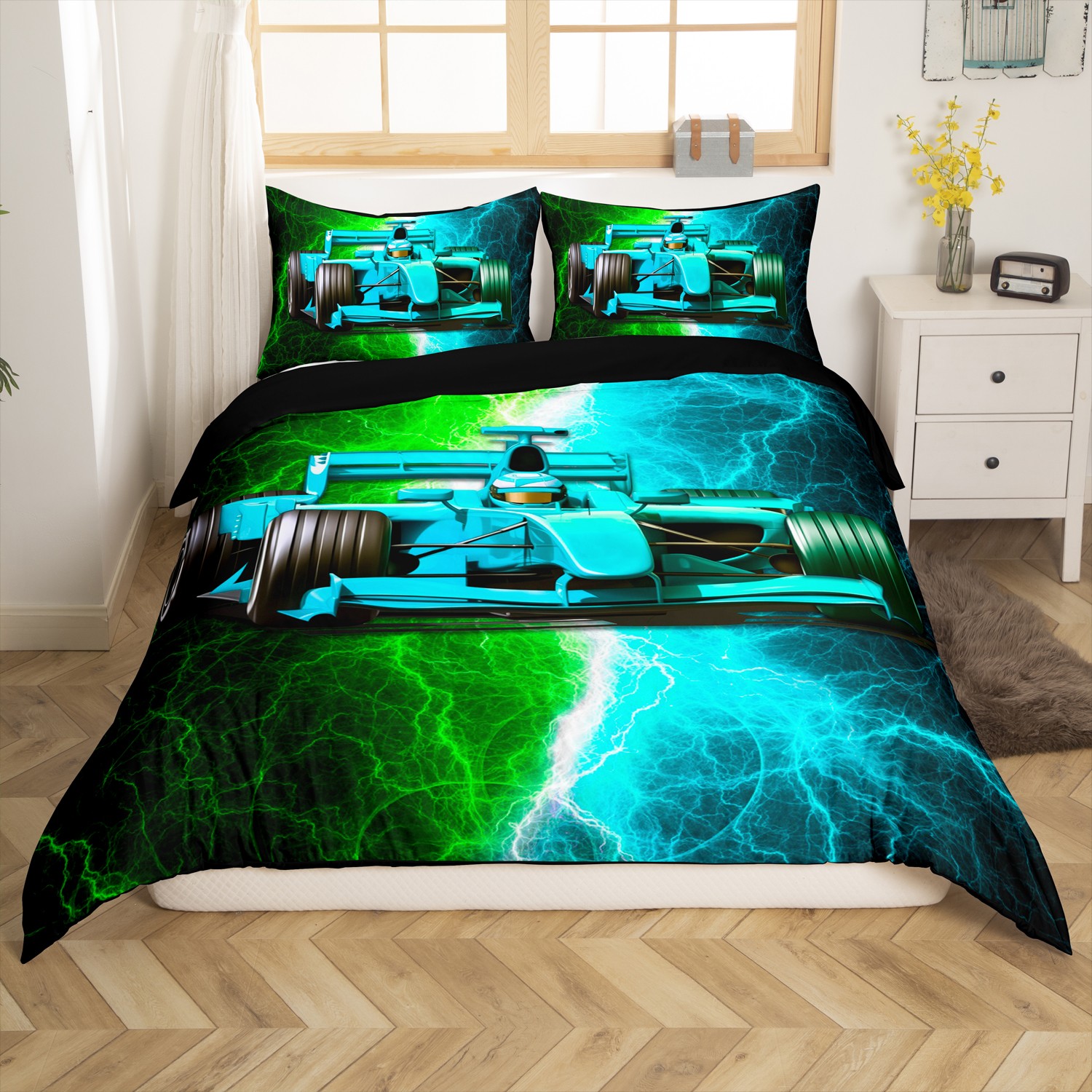 Erosebridal Speed Race Car Duvet Cover Twin , Lightning Bedding Twin ...