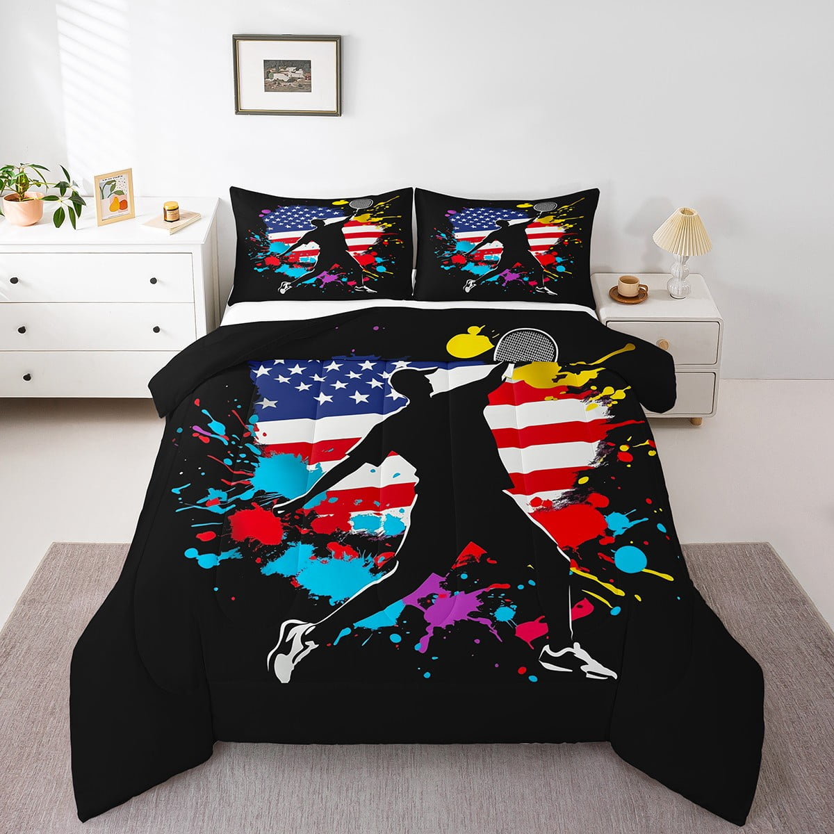 Erosebridal Sport Badminton Comforter Sets,Usa Flag Comforters & Duvets ...