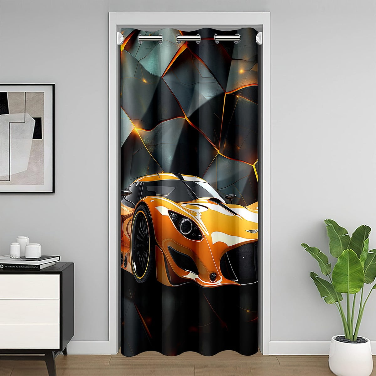 Erosebridal Sport Car Door Curtain Panel 42x80, Speed Race Door Curtain ...