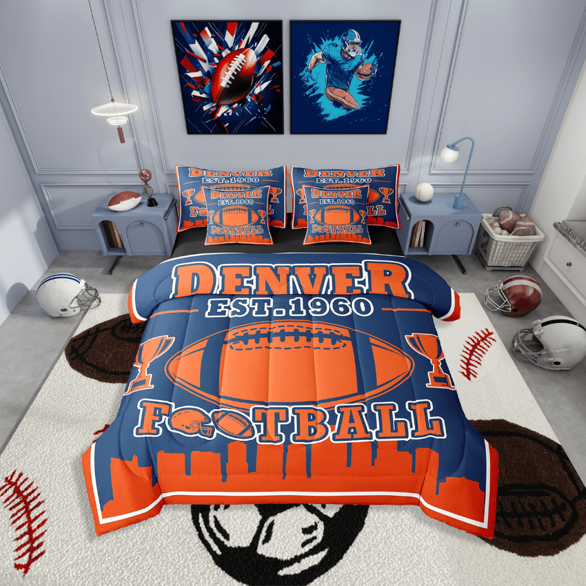 Erosebridal Sport Football Bed in a Bag Full size,Ball Game Bed Set ...