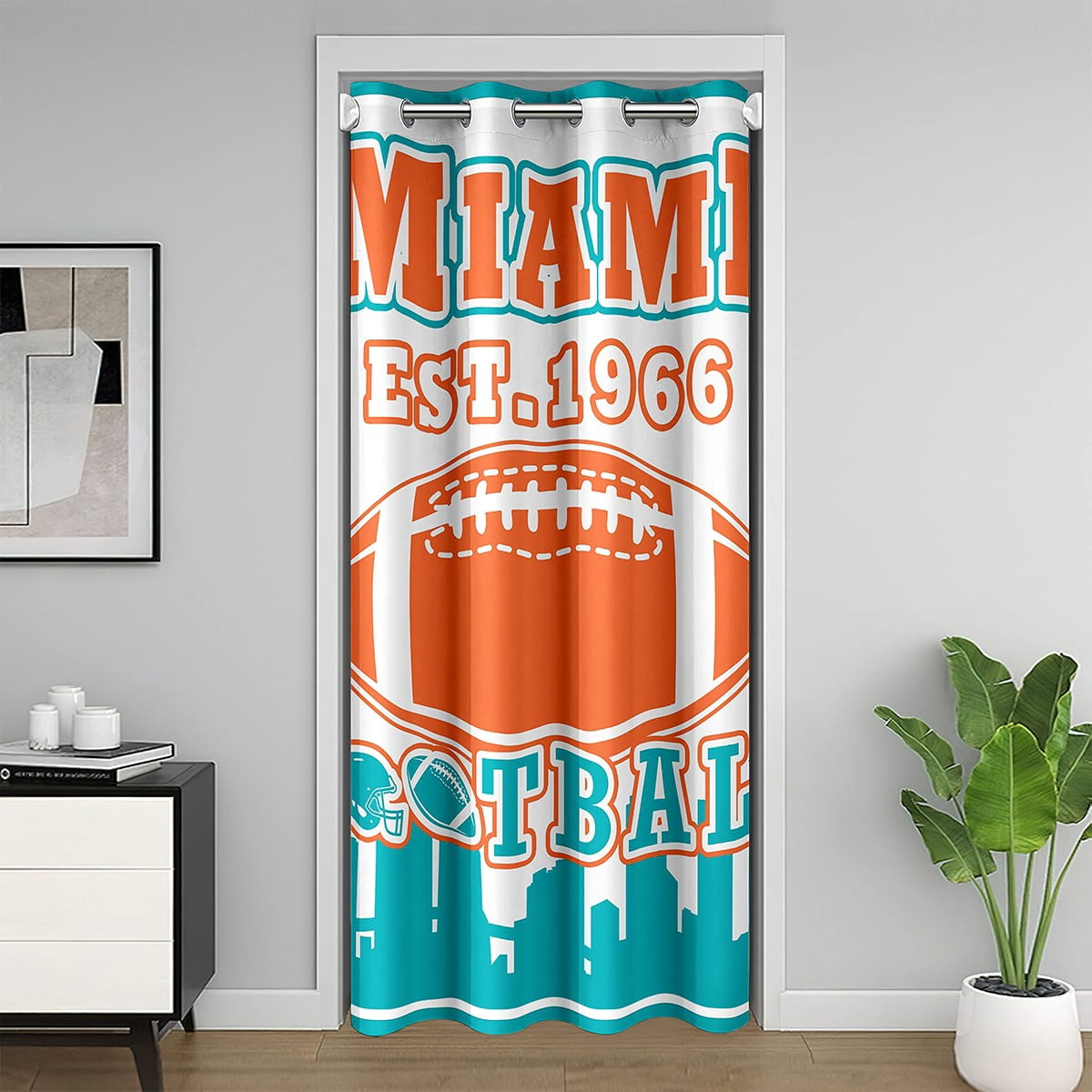Erosebridal Sport Football Door Curtain Panel 42x80,Ball Game Room ...