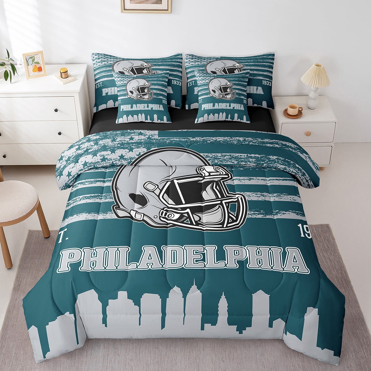 Erosebridal Sports Theme Bedding Sets Queen Size,American Football ...